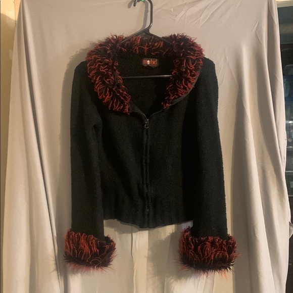 Morbid Threads | Jackets & Coats | Morbid Threads Black And Red Teddy ...